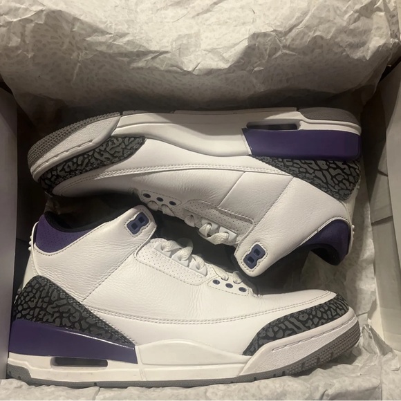 Jordan | Shoes | Air Jordan Retro Dark Iris 3s Mens 85 Shoebox Is ...